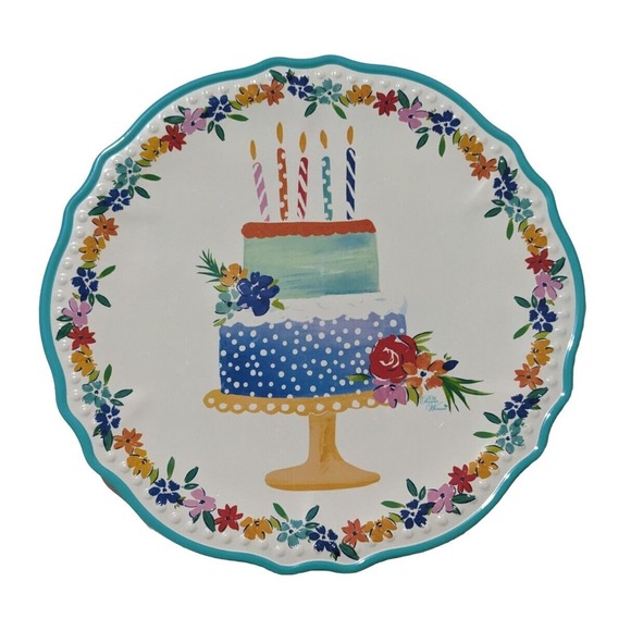 The Pioneer Woman | Dining | Pioneer Woman Round Melamine Birthday Cake ...